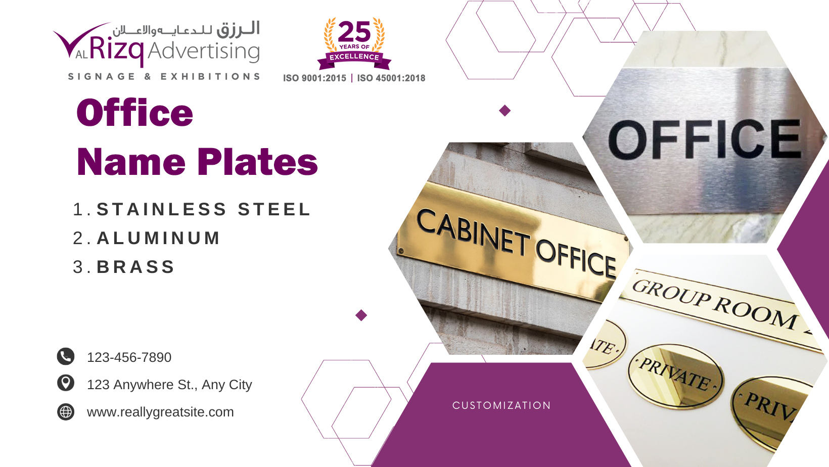 Elevate Spaces with Personalized Name Plates