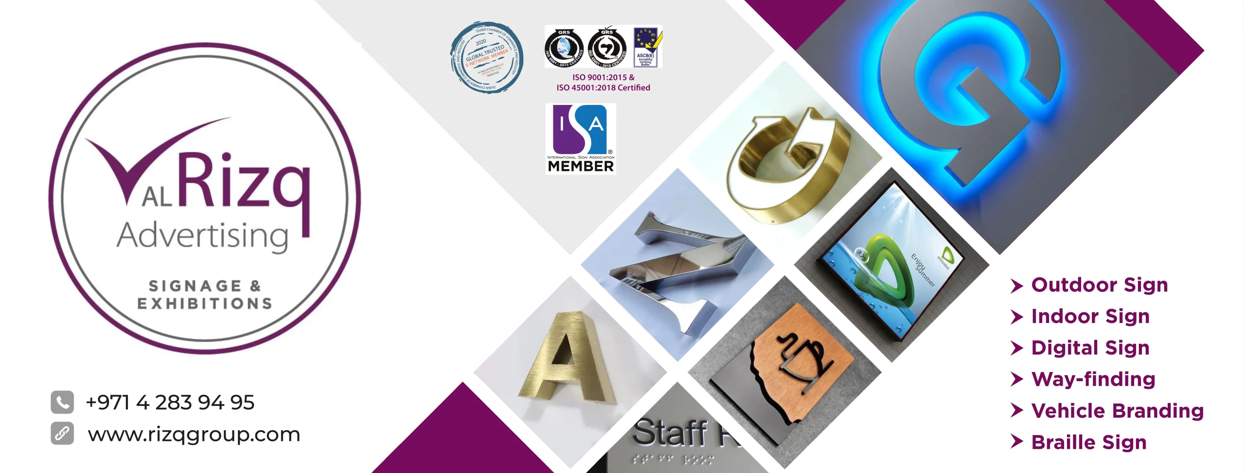 Best Signage Company in Abu Dhabi - Al Rizq Advertising